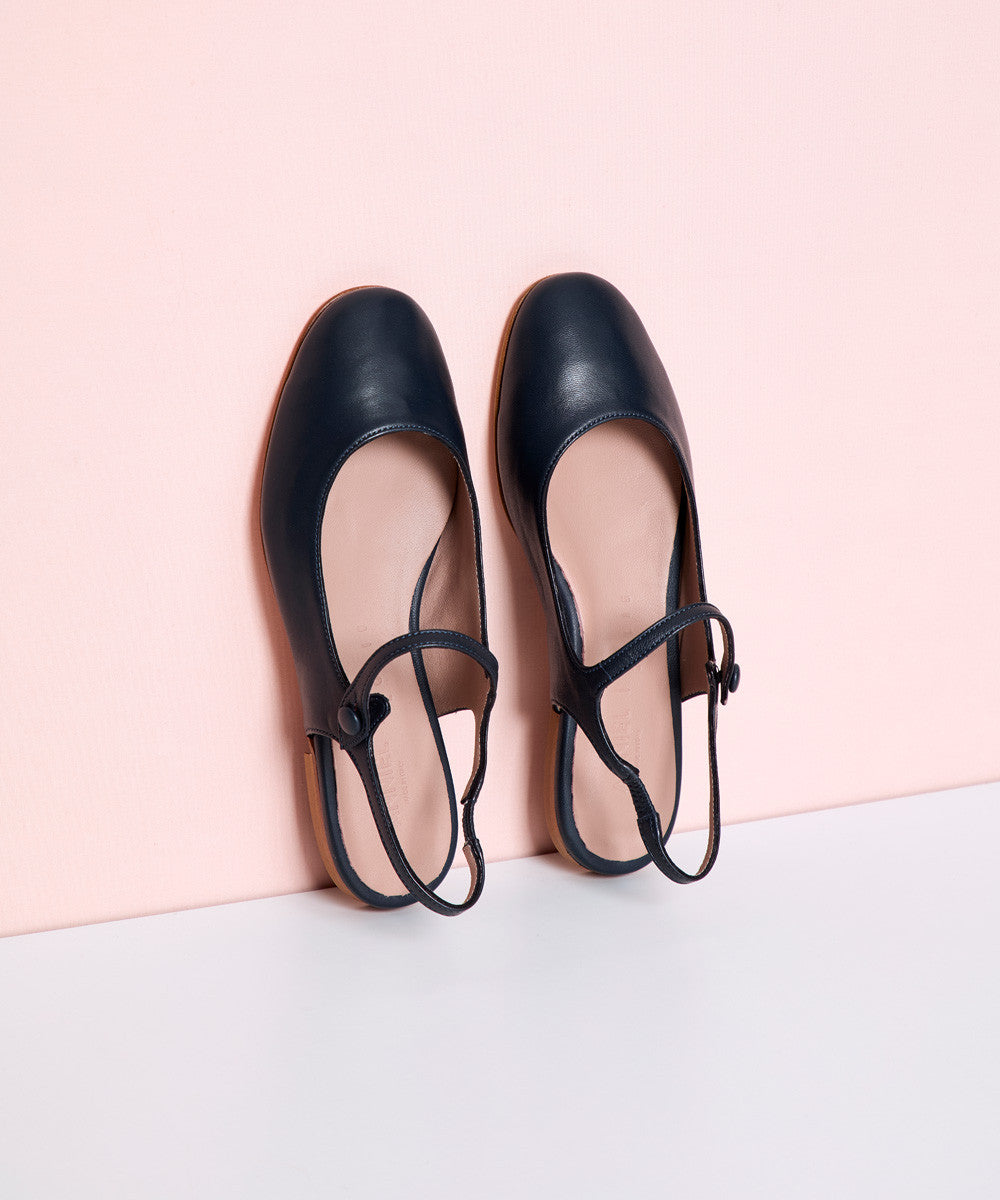 Celine Open Ballerina Navy – La Folie Collection